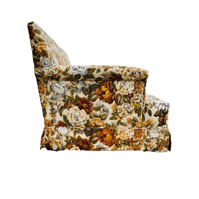 1968 Mid Century Modern Quilted Floral Sofa by Flexsteel | Chairish