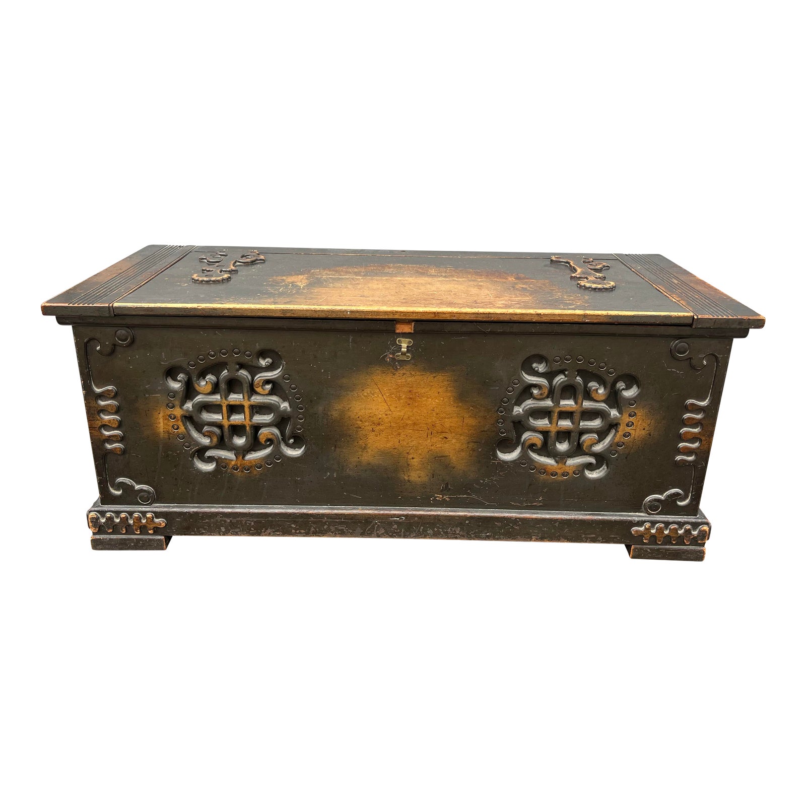 Early 20th Century Hand Carved Victorian Era Chest | Chairish
