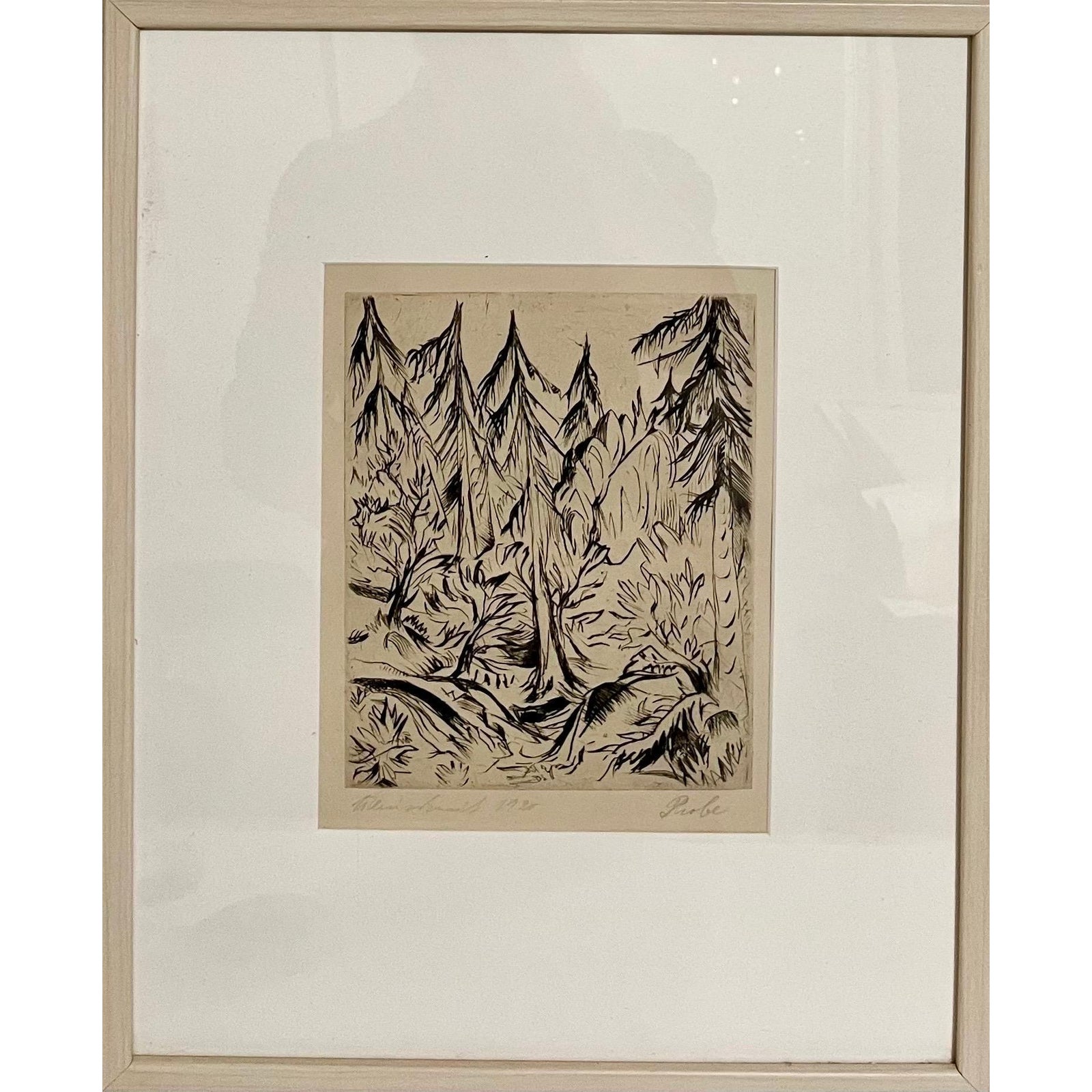 Paul Kleinschmidt, 1920 German Expressionist Figurative Lithograph "The ...