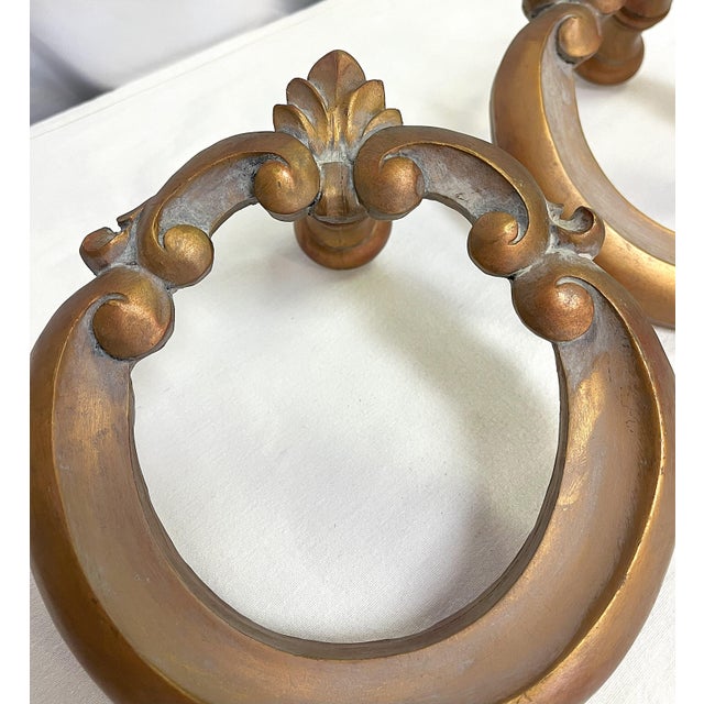 Mid 20th Century French Carved Wood Curtain Tiebacks- a Pair | Chairish