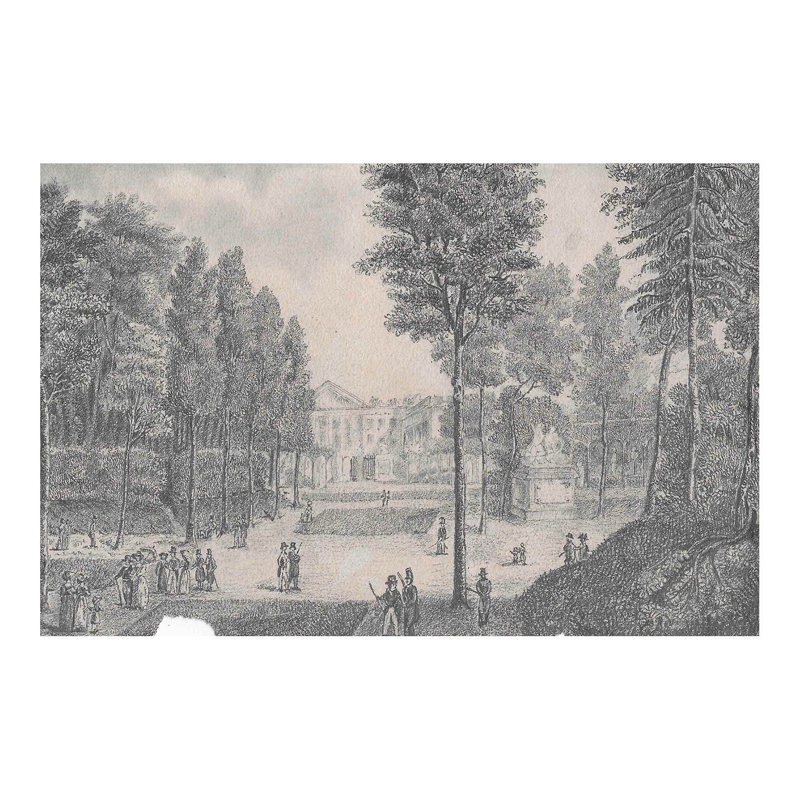 Antique View of Brussels Belgium Drawing on Paper | Chairish