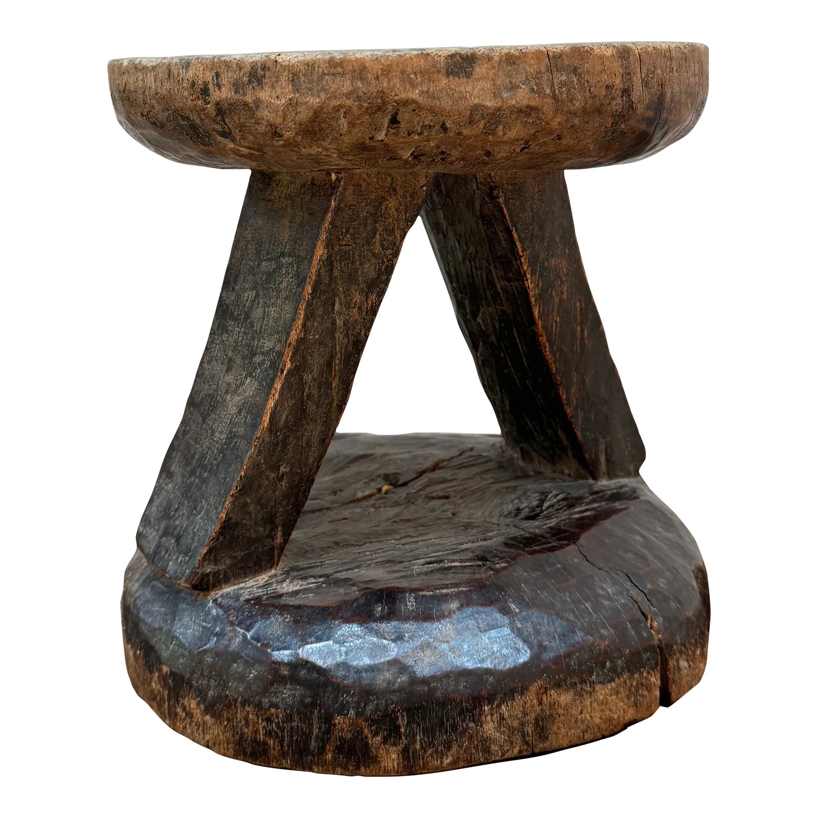 Vintage Sculptural African Tonga Stool | Chairish