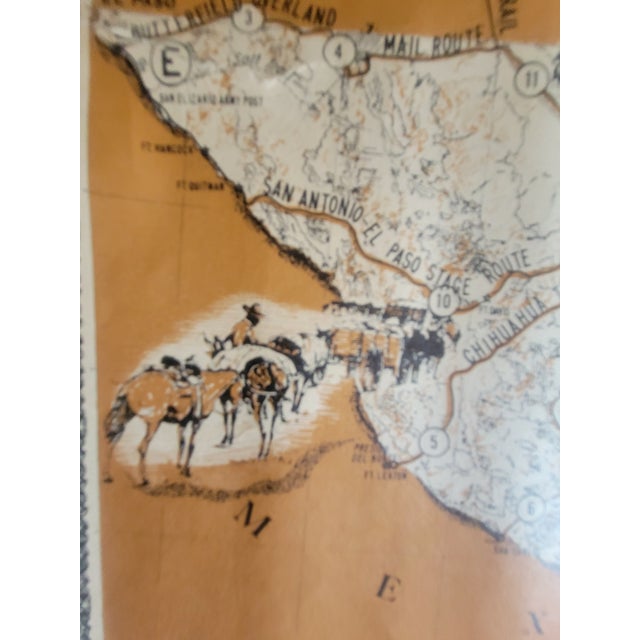 1960s Hoffman & Walker's Pictorial Historical Map of Texas | Chairish