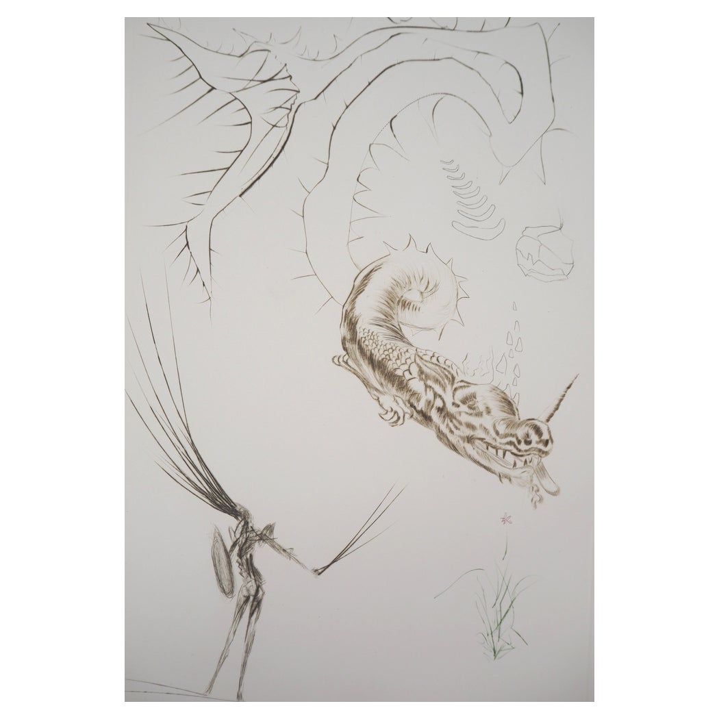 Salvador Dali, Tristan and the Dragon, 1970, Original Etching | Chairish