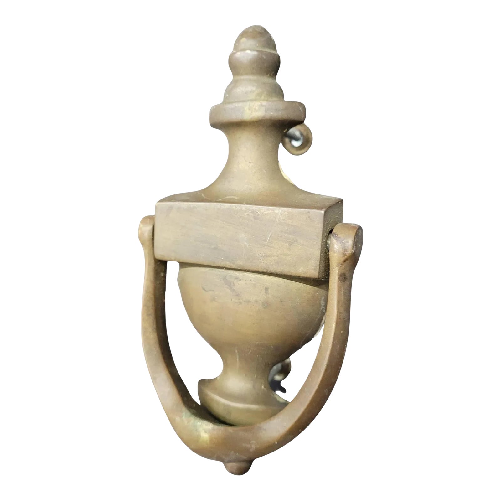 Vintage Colonial Solid Brass Door Knocker | Chairish