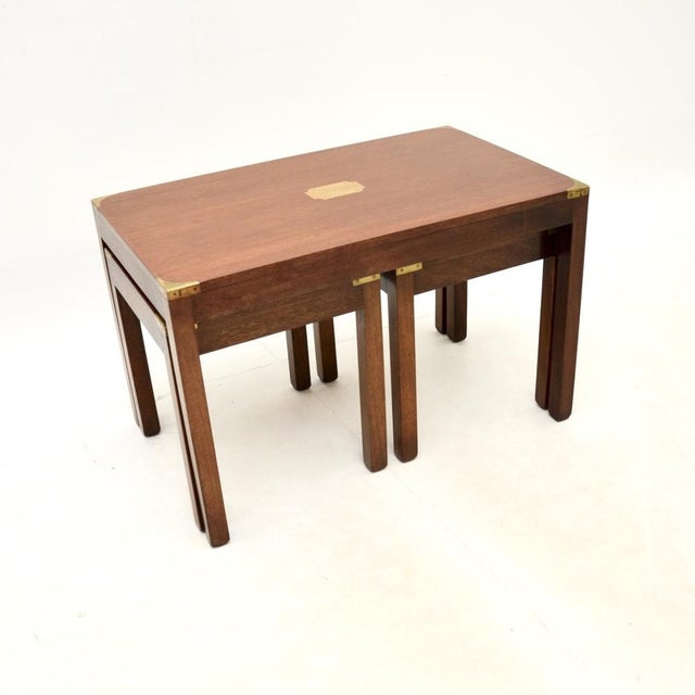 Antique Military Campaign Nesting Tables, 1930s, Set of 3 | Chairish