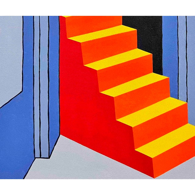 2022 "Untitled (Blue Hallway)" Contemporary Abstract Architectural ...