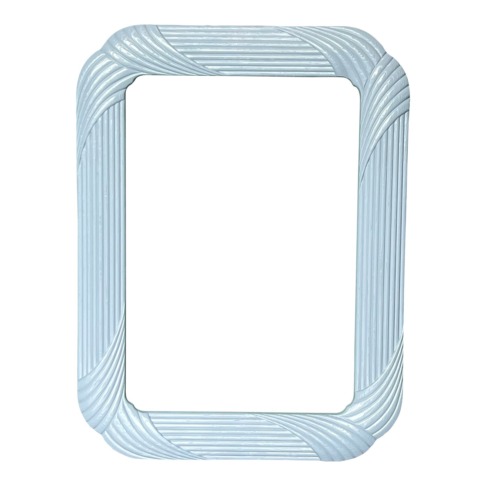 Mid 20th Century Gray High Gloss Lacquered Mirror | Chairish