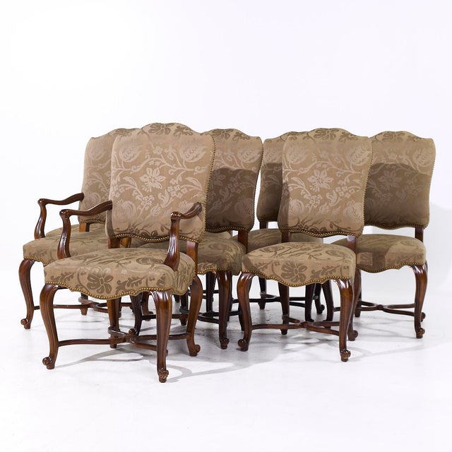 Baker Furniture Louis XVIII Walnut Dining Chairs - Set of 8 | Chairish