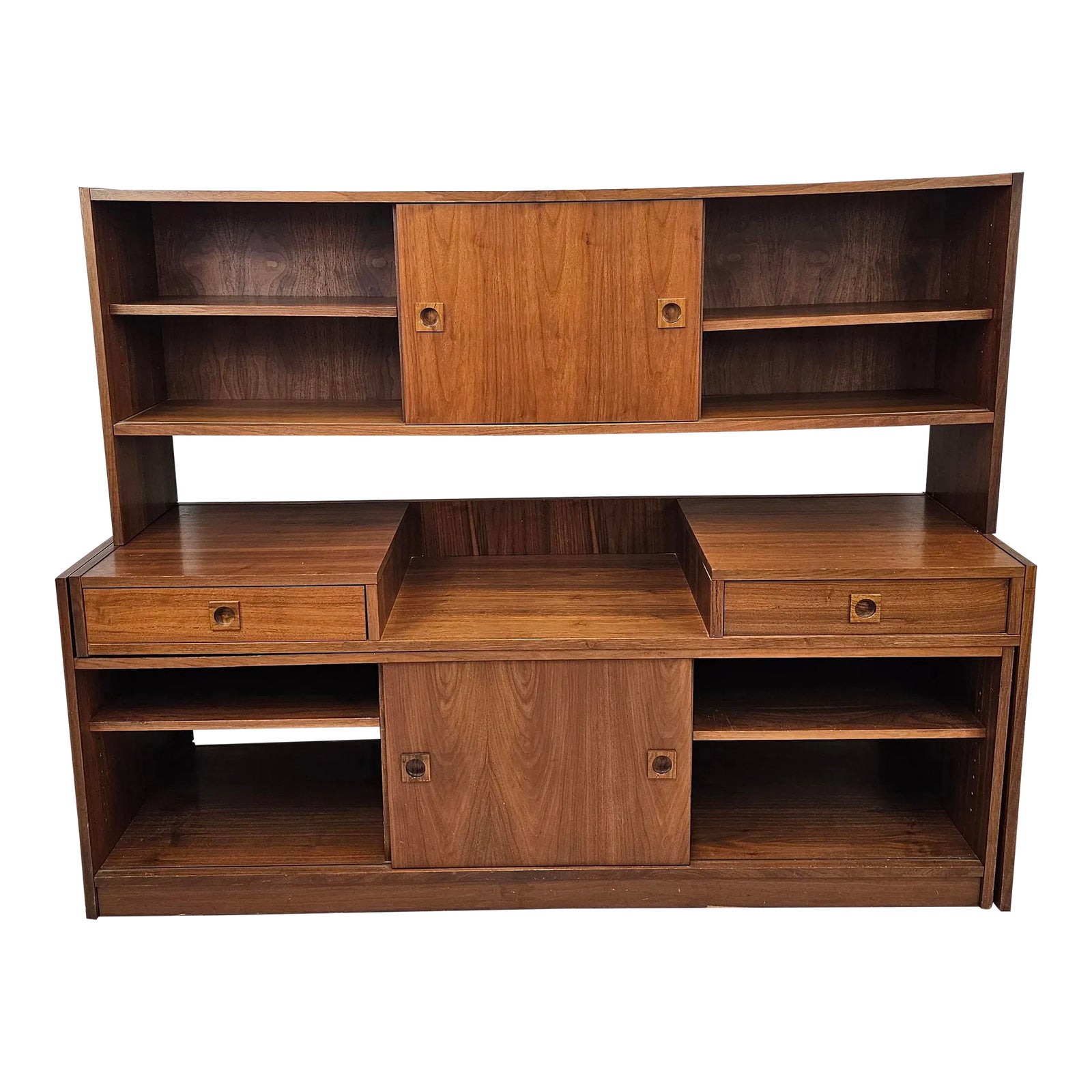 Mid Century Modern Bookcase / Wall Unit | Chairish