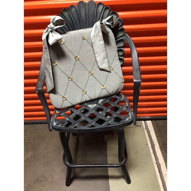 1960s Venetian Grotto Style Scalloped Shell Back Bar Stools - Set of 2 ...