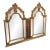 Vintage Double Arch Shell Gilt Mirror | Chairish