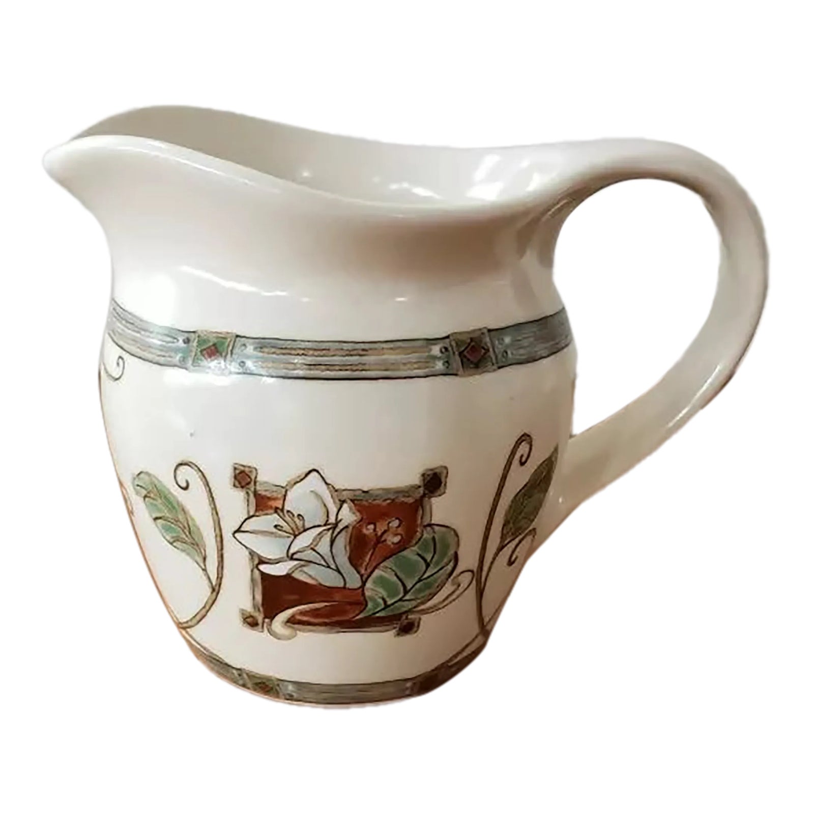 Vintage Pfaltzgraff Mission Flower Creamer With Floral Motif, Made in ...