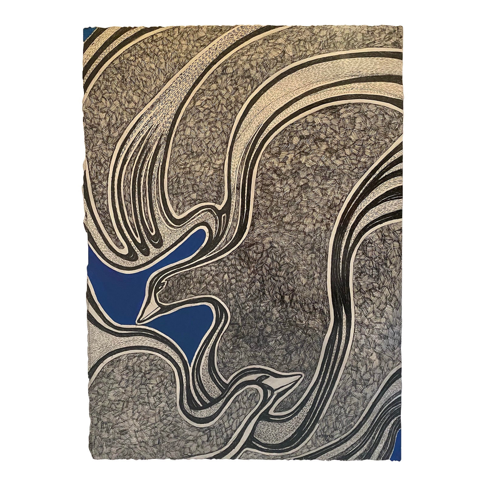 Contemporary Ruth Esserman (1936-2022) Signed Large Mixed Media ...