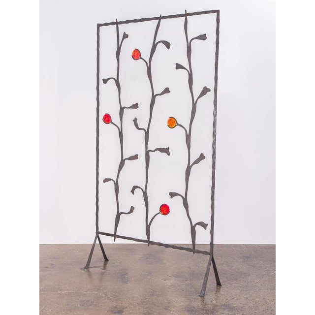 Mid-Century Modern Artisan Iron Screen | Chairish