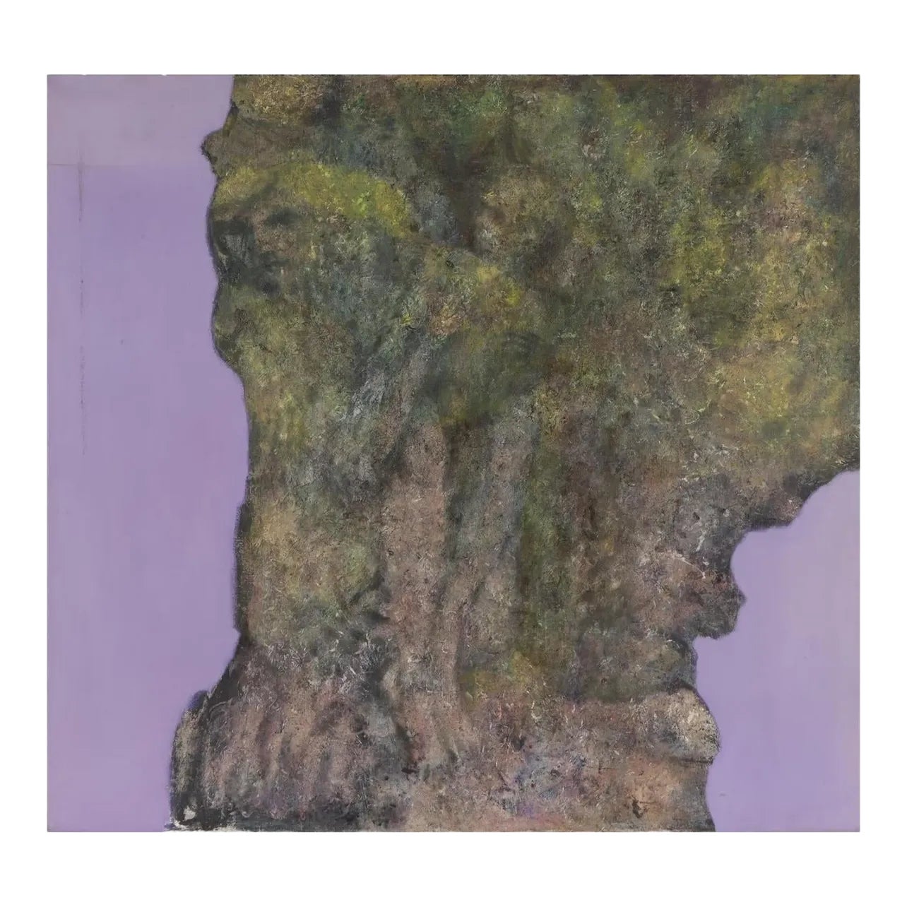 Mid 20th Century Original Modern Abstract Purple Figurative Oil ...