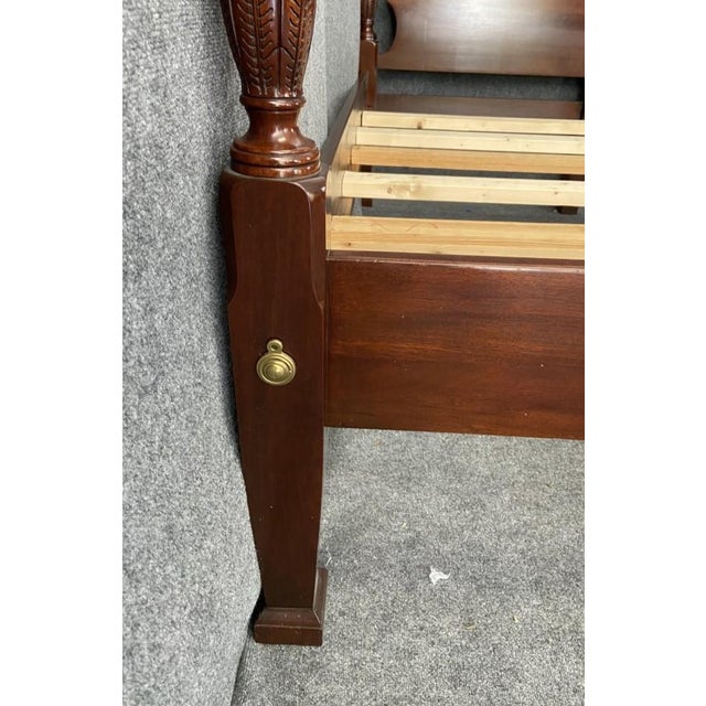 Late 20th Century King Size Wheat Carved Poster Bed Frame | Chairish