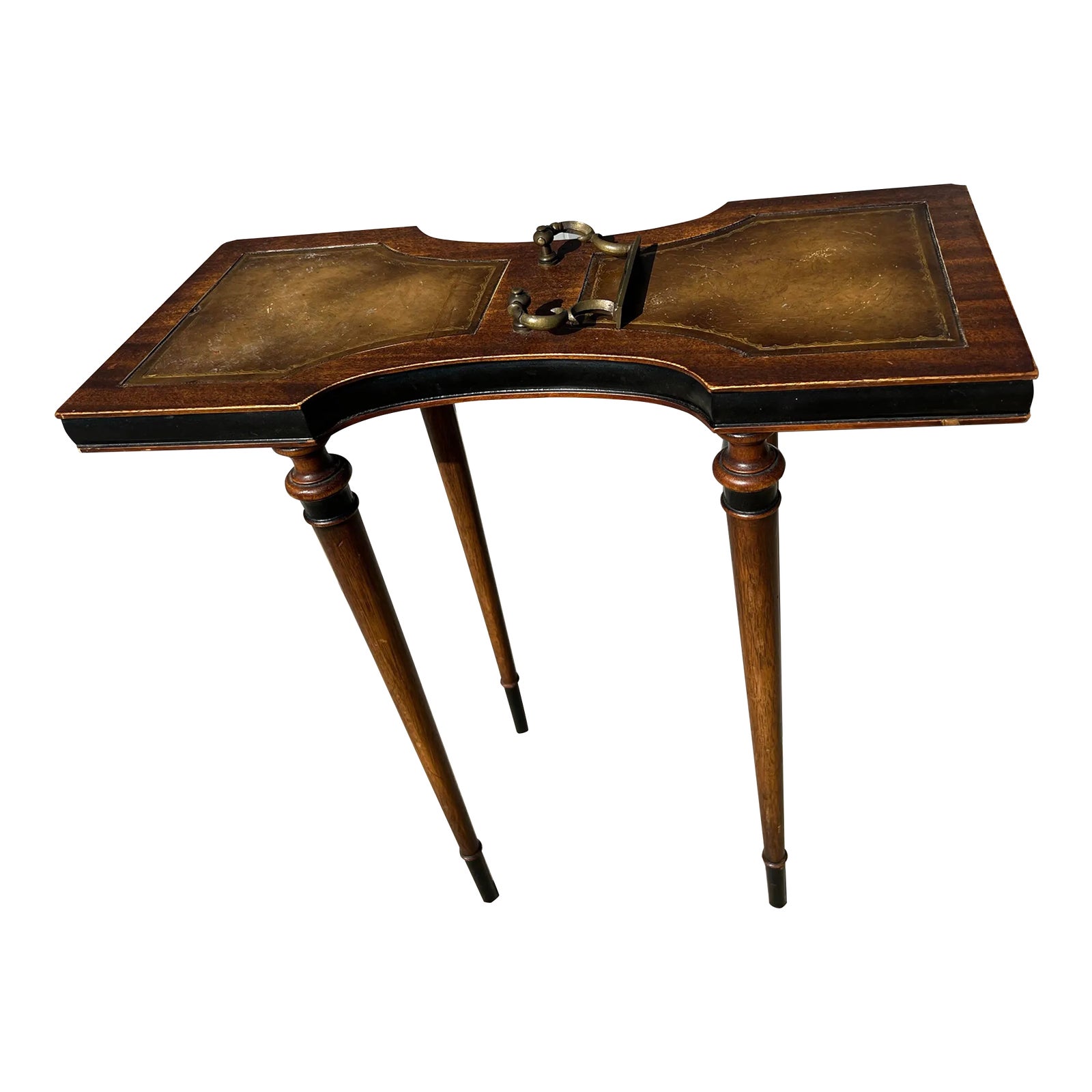 Antique 19th Century Weiman Heirloom Mahogany and Gold Tooled Leather ...