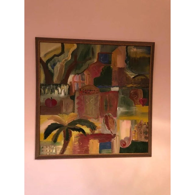 Signed 1980’s Colorful Impasto Painting | Chairish