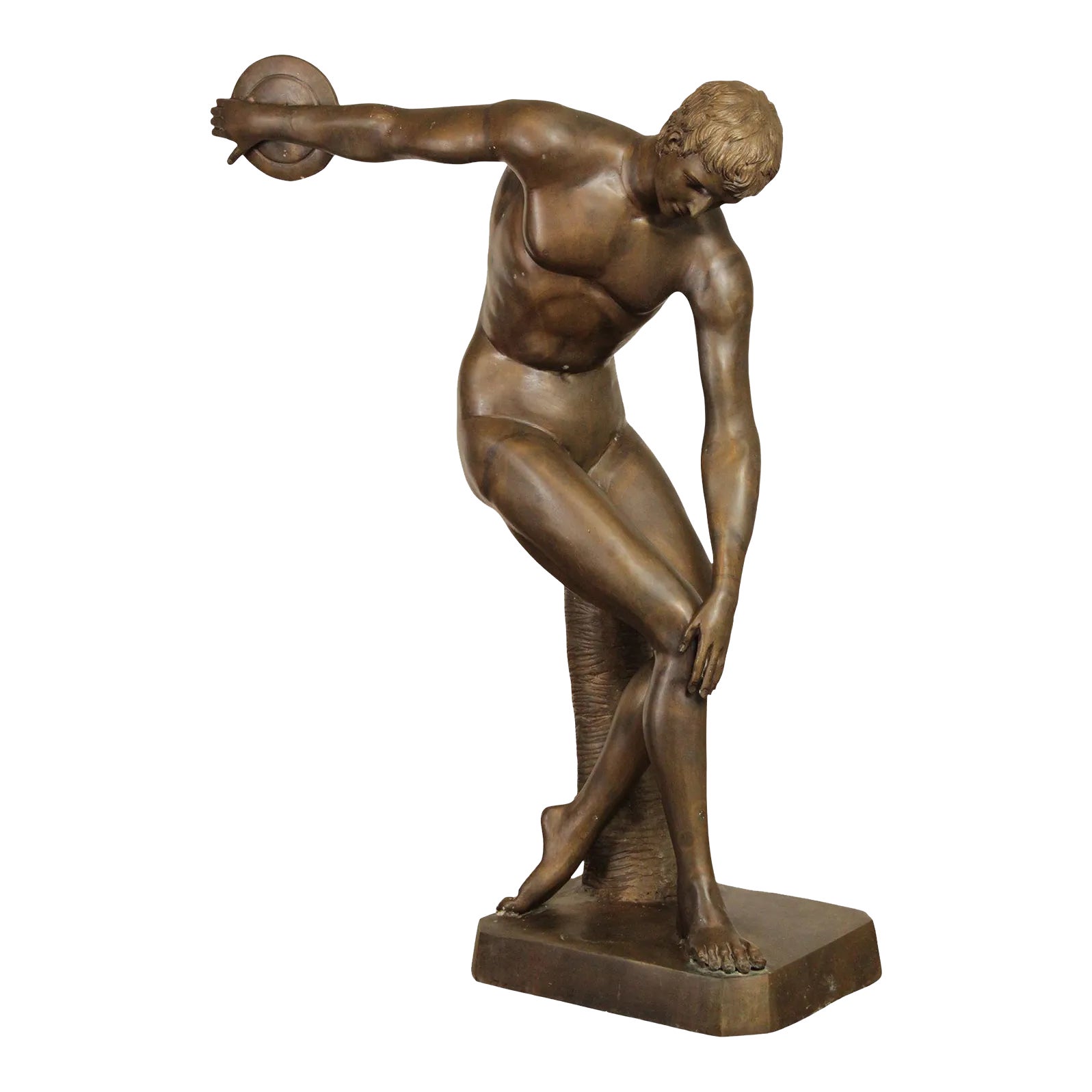 Antique 20th Century Classical Greek 'Discobolus' Life-Size Bronze ...