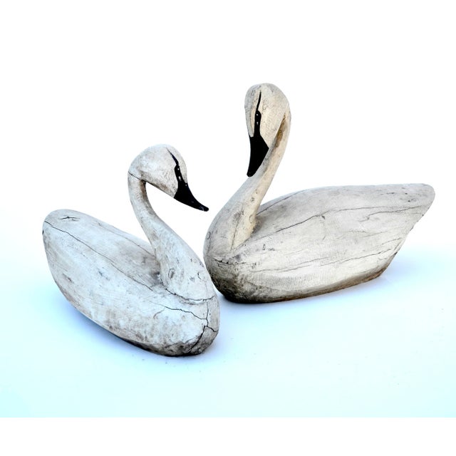 20th Century American Swan Decoy Pair | Chairish