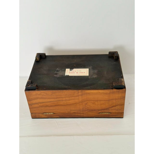 Vintage Italian Amber Wood Rectangular Lidded Box | Chairish