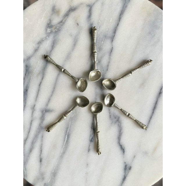 Figural Shell Demitasse Amuse-Bouche Spoons- Set of 6 | Chairish