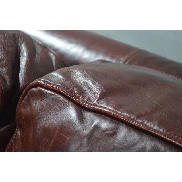 Thomasville Furniture Fine Leather Sofa | Chairish