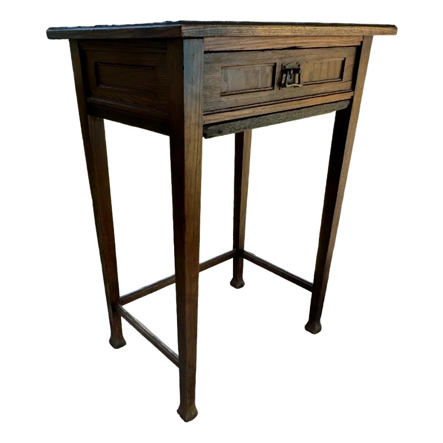 Small Art Nouveau Side Table with Drawer, 1890s | Chairish