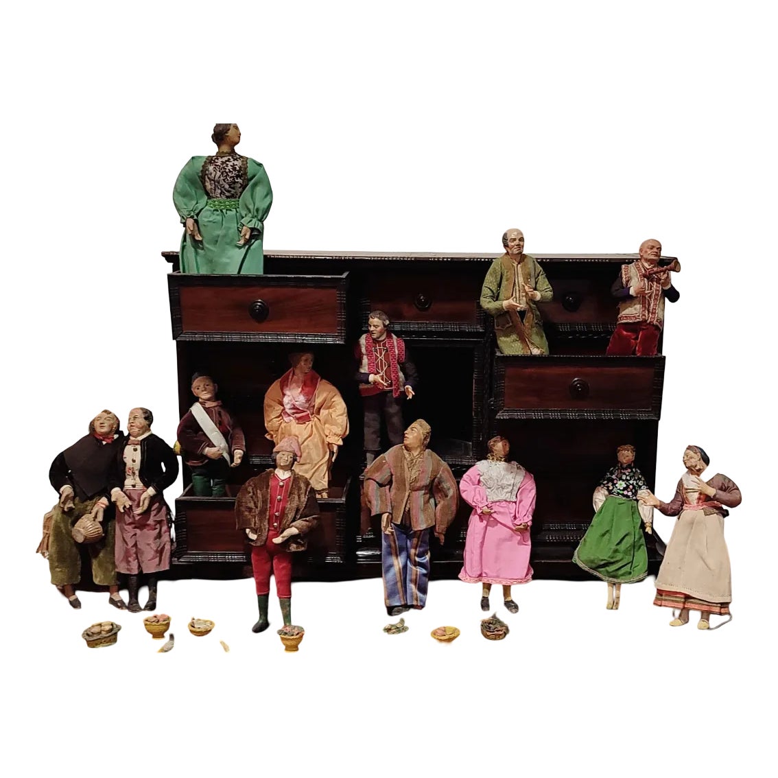 Neapolitan Nativity Scene in Polychrome Terracotta, Early 19th Century ...
