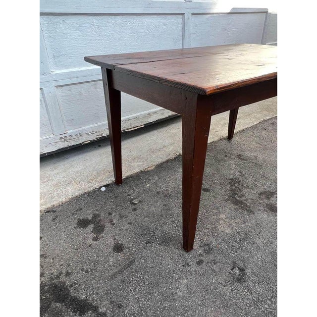Antique Country Rustic Farmhouse Pine Dining Table. 19th Century ...