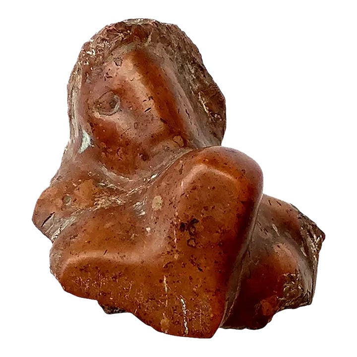 Karl Hartung "Katie" Red Marble Figurative Scupture | Chairish