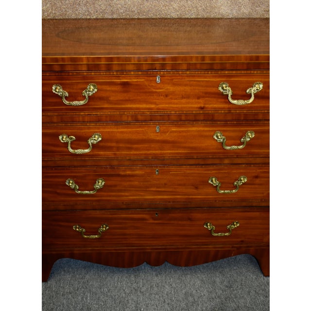 Vintage Stuart Swan Inlaid Mahogany Regency Style Four Drawer Chest of ...
