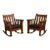 Antique Mission Oak & Leather Rockers Attributed to Harden - A Pair ...