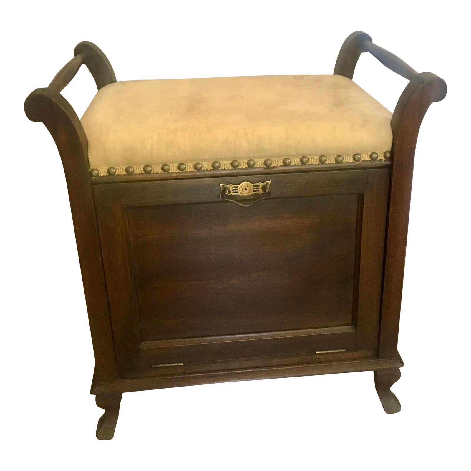 Late 19th Century Victorian Music Bench | Chairish