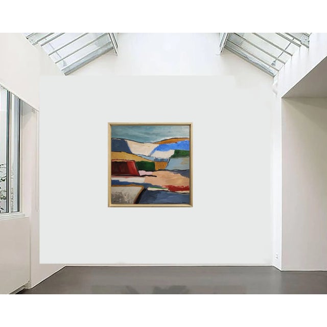 Deconstructed Landscape, Abstract, Modern, Contemporary Painting Framed ...