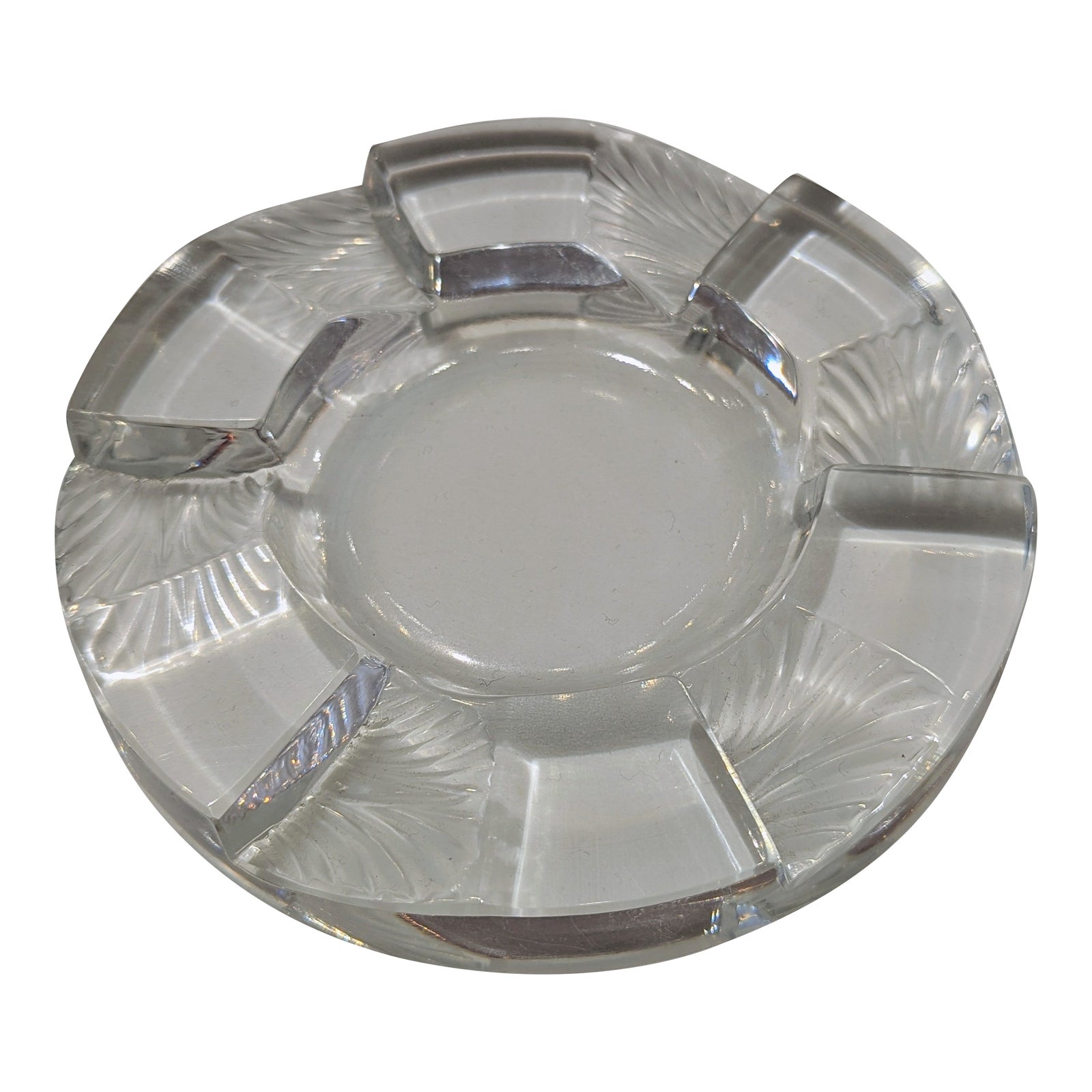 Lalique Cuba Frosted Art Deco Glass Dish | Chairish