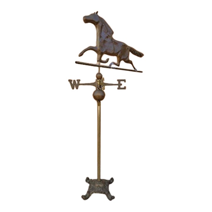 Vintage Bronze Horse Weathervane Stand | Chairish