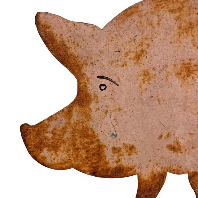 Early 20th Century French Butcher's Shop Sign | Chairish