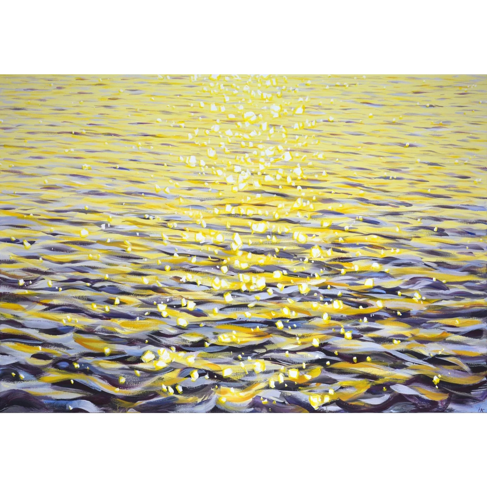 Glare on the Water 35.Modern Original Painting. | Chairish