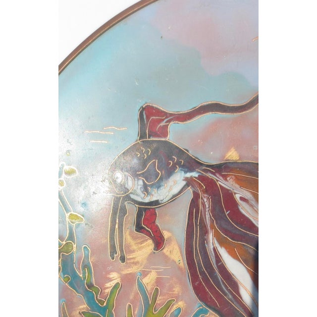 Enamel and Copper Goldfish Dish by Tom H Holland | Chairish