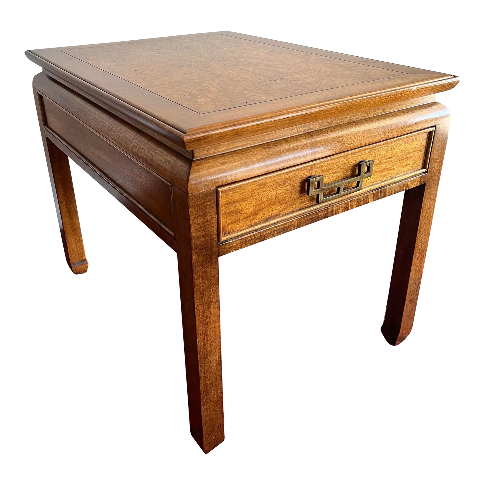 1980s Century Chin Hua Burl End Table by Raymond K Sabota Chinoiserie ...