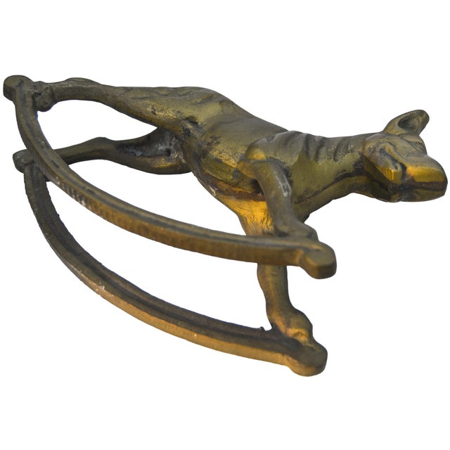 Midcentury Brass Rocking Dog | Chairish
