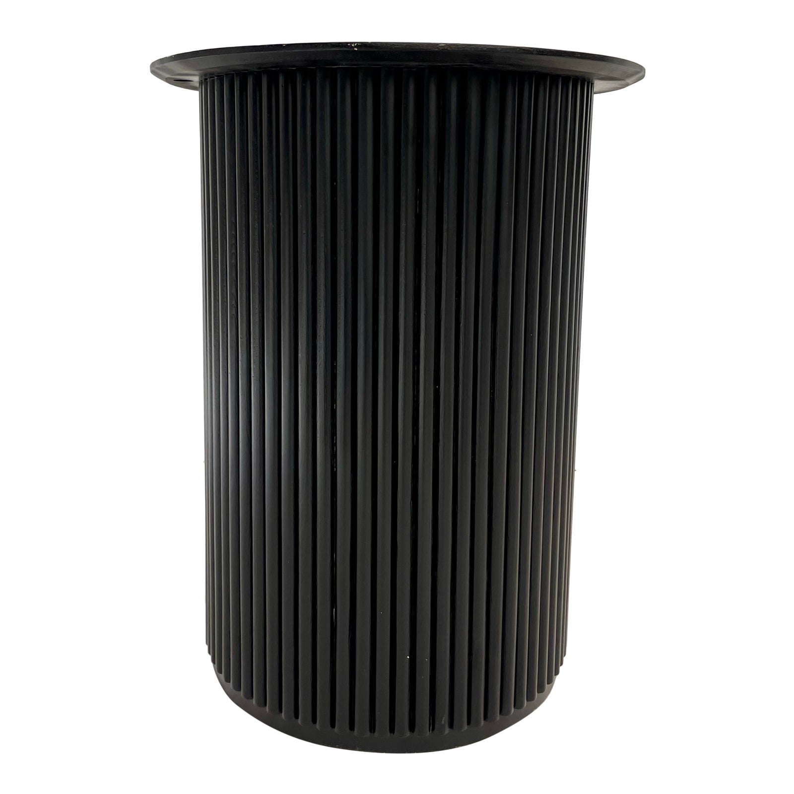 Black Fluted Dining Table Base | Chairish