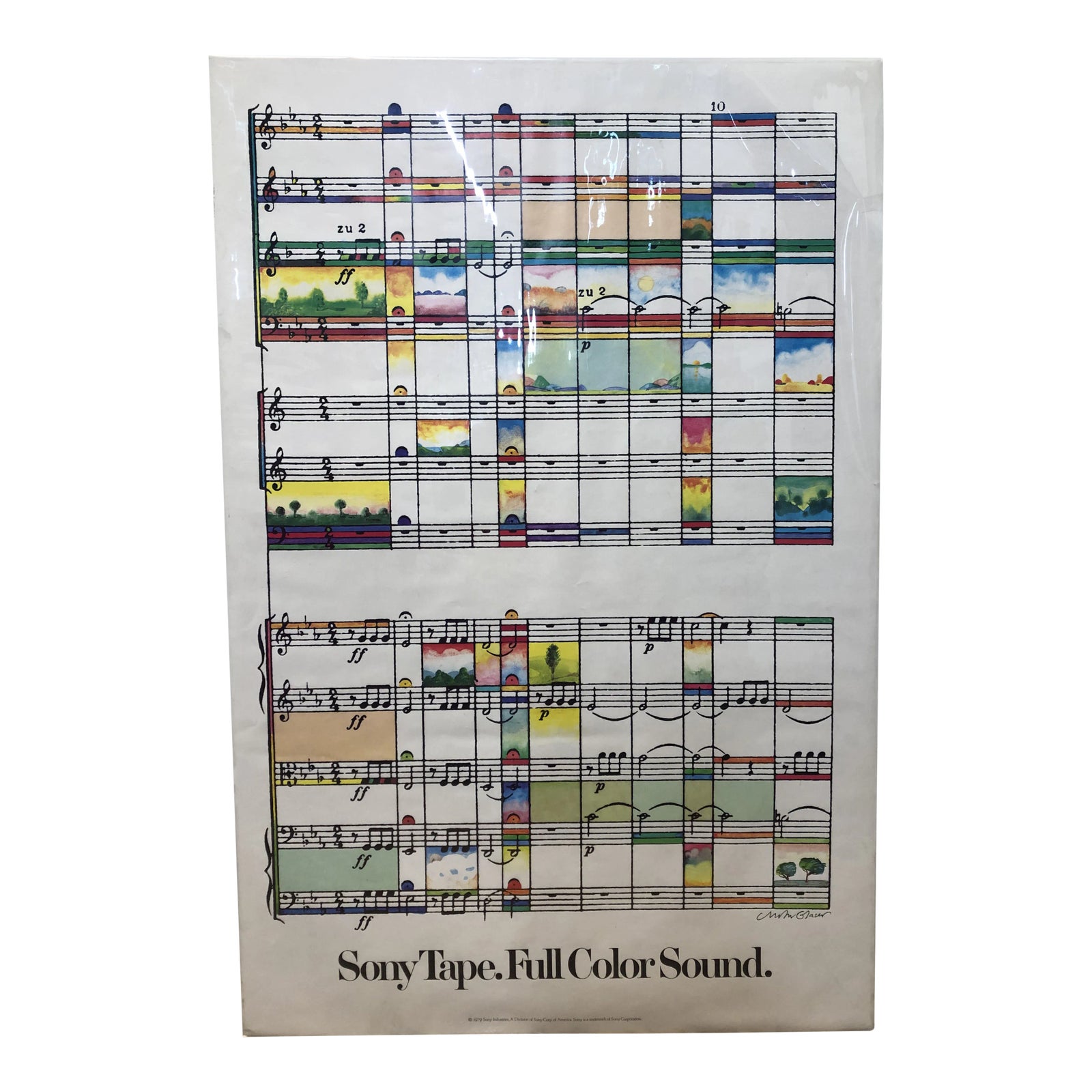 1960s Sony Tape Full Color Sound Poster | Chairish