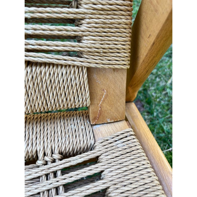 Hans Wegner Style Mid-Century Rope Rocking Chair Mid 20th Century ...