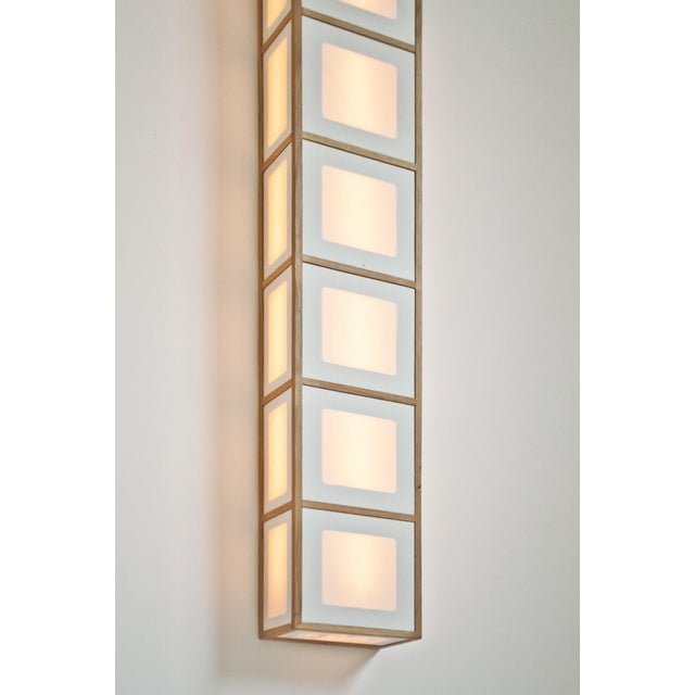 Shoji Wall Light with Oak Framing and Japanese Paper Sconce by Louis ...