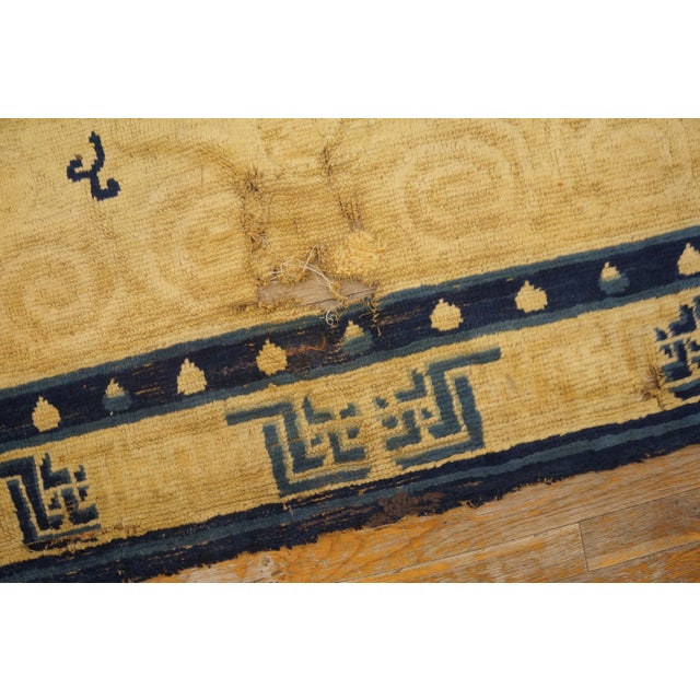 Mid 19th Century Antique Chinese Ningxia Rug 4' 4'' X 5' 8'' | Chairish