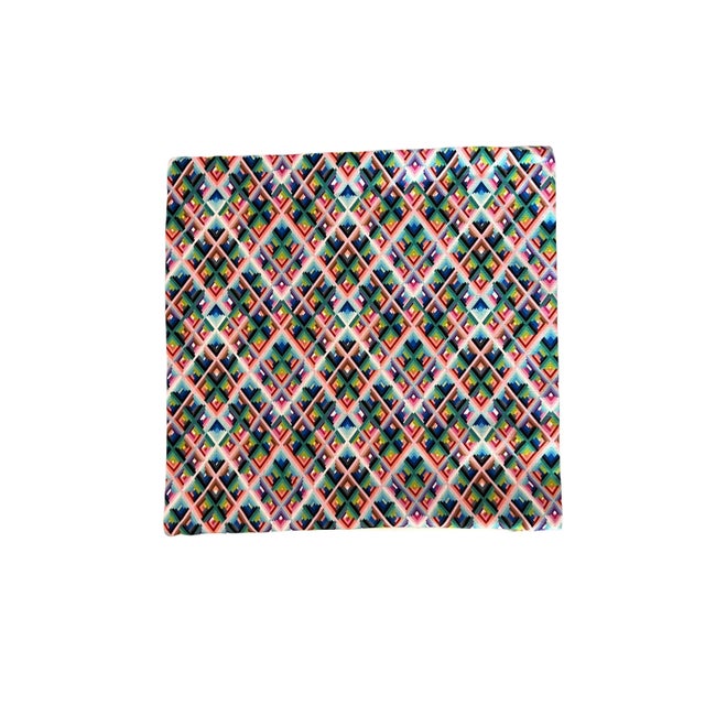 Contemporary 17 X 17 Colorful Diamond Flame Stitch Pillow Cover ...