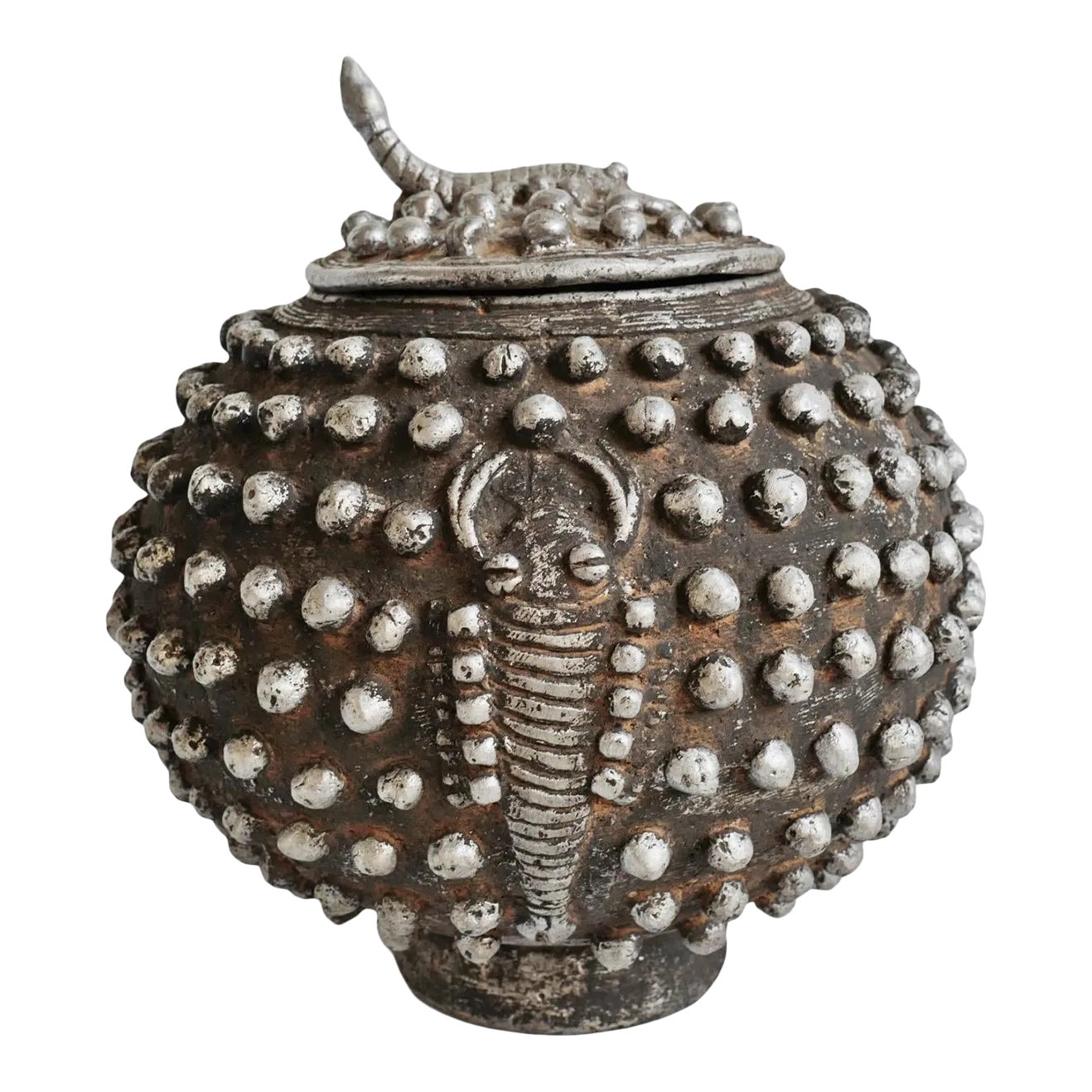 Antique Lobi Aluminum Scorpion Pot | Chairish